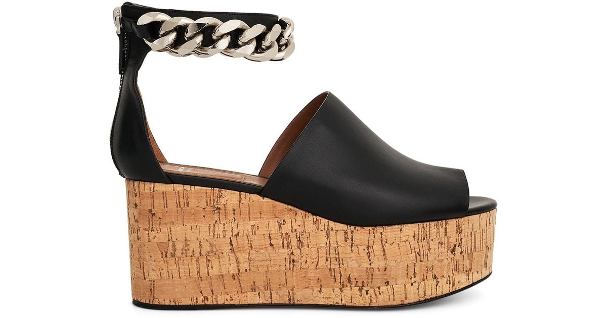 Givenchy Chain Wedge Sand, , 100% Rubber in Black | Lyst