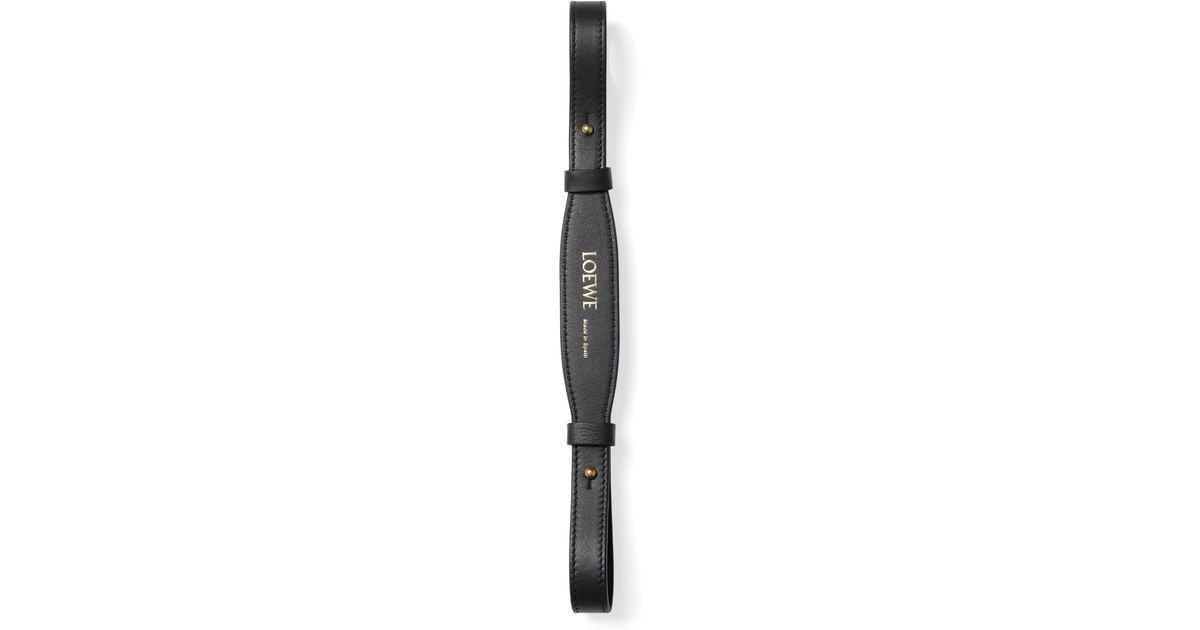 Loewe Branded Short Strap, 100% Classic Calf in Black | Lyst