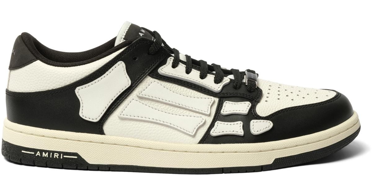 Amiri Skeleton Top Low Sneakers, , 100% Calf Leather in Black | Lyst