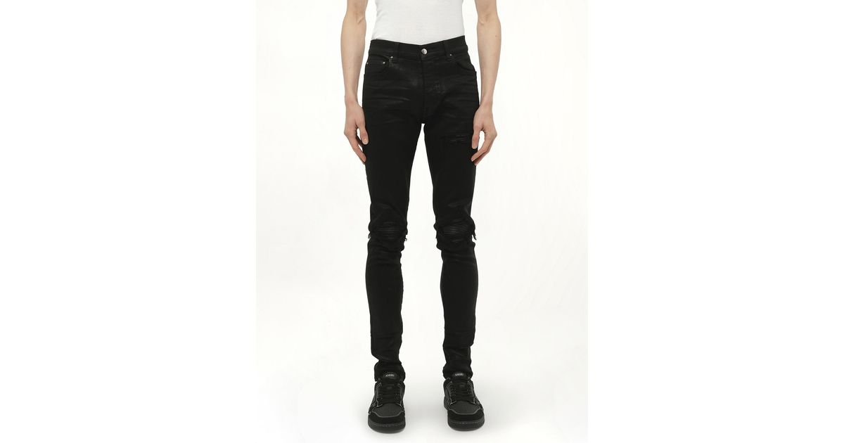 Amiri Waxed Mx1 Jeans, 100% Cotton in Black for Men | Lyst