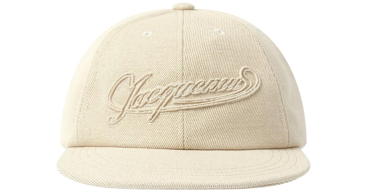 Jacquemus La Casquette Baseball Cap, 100% Cotton in Natural for Men | Lyst
