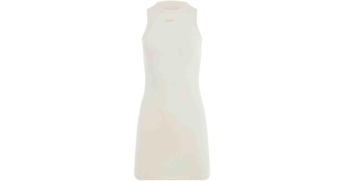 Off-White c/o Virgil Abloh Sleek Rowing Dress in White | Lyst