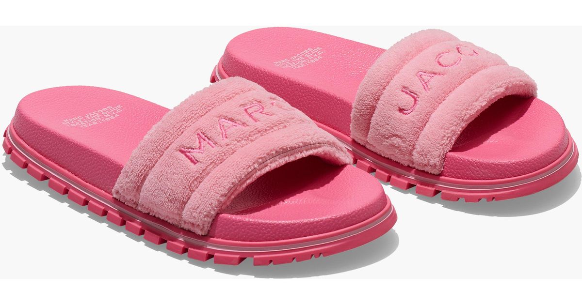 Marc Jacobs The Terry Slide in Pink | Lyst