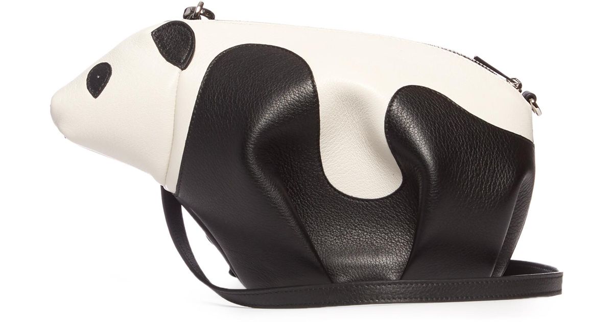 Loewe Panda Mini Leather Cross-body Bag in Black | Lyst Australia