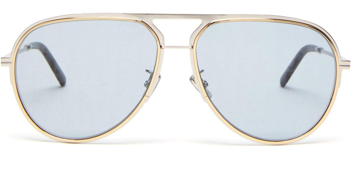 Dior Essential Aviator Metal Sunglasses In Metallic For Men Lyst