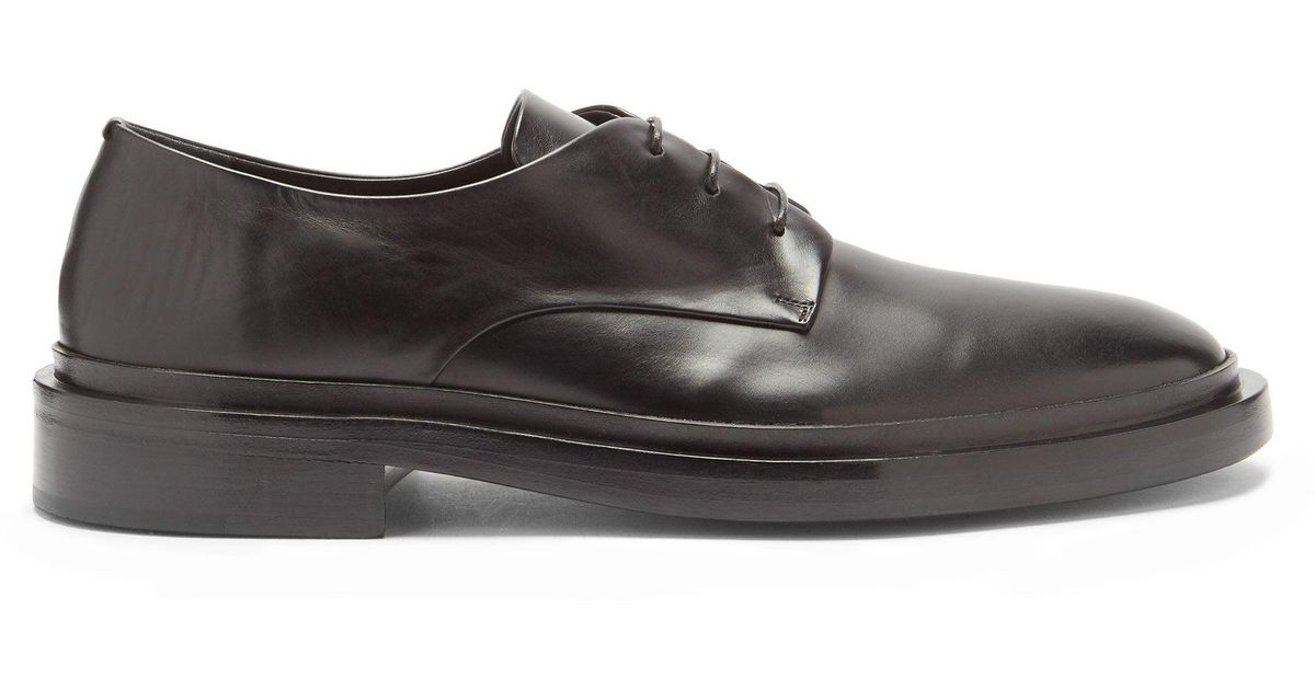 Jil Sander Lace-up Leather Derby Shoes in Black for Men - Lyst