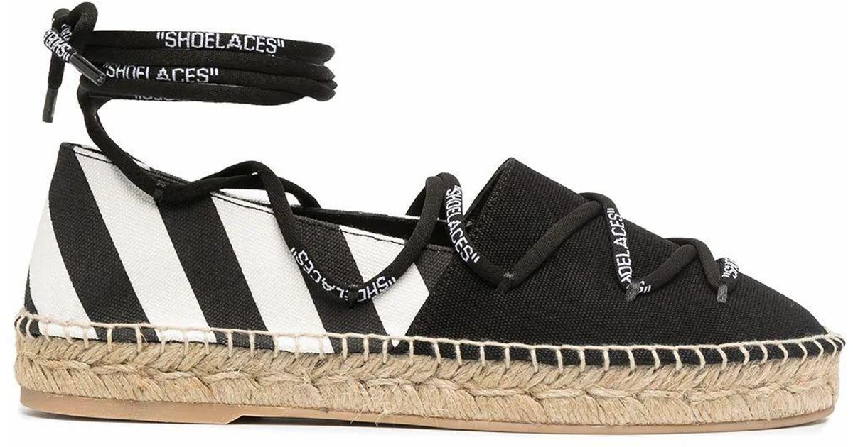 Off-White c/o Virgil Abloh Cotton Espadrilles in Black - Lyst