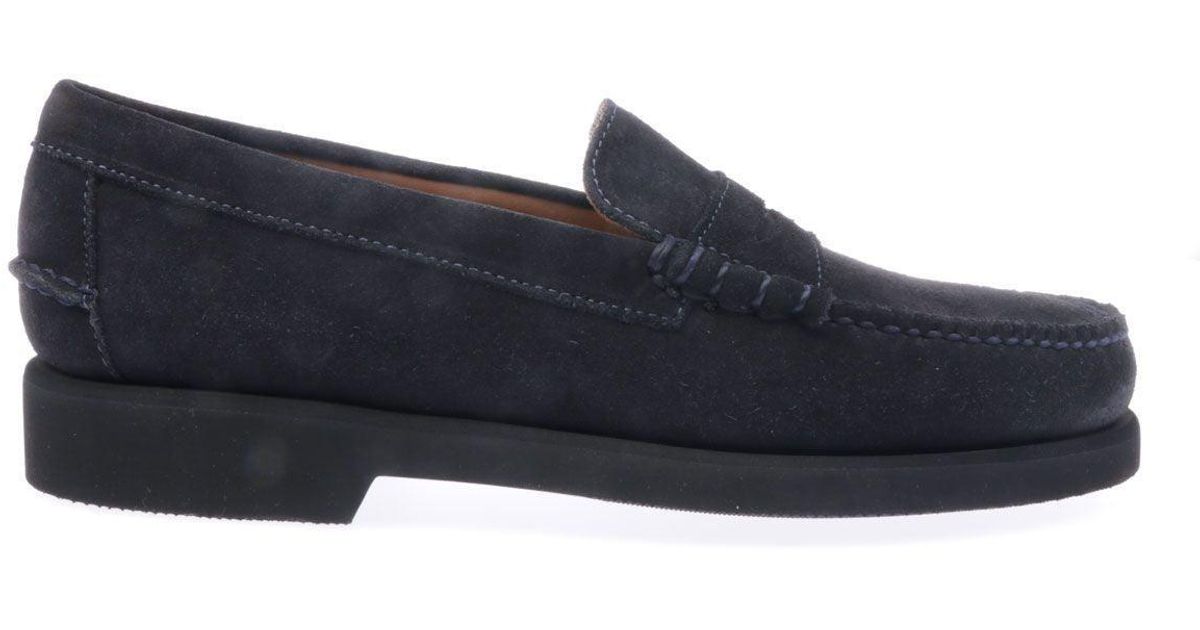 Sebago Blue Suede Loafers for Men | Lyst
