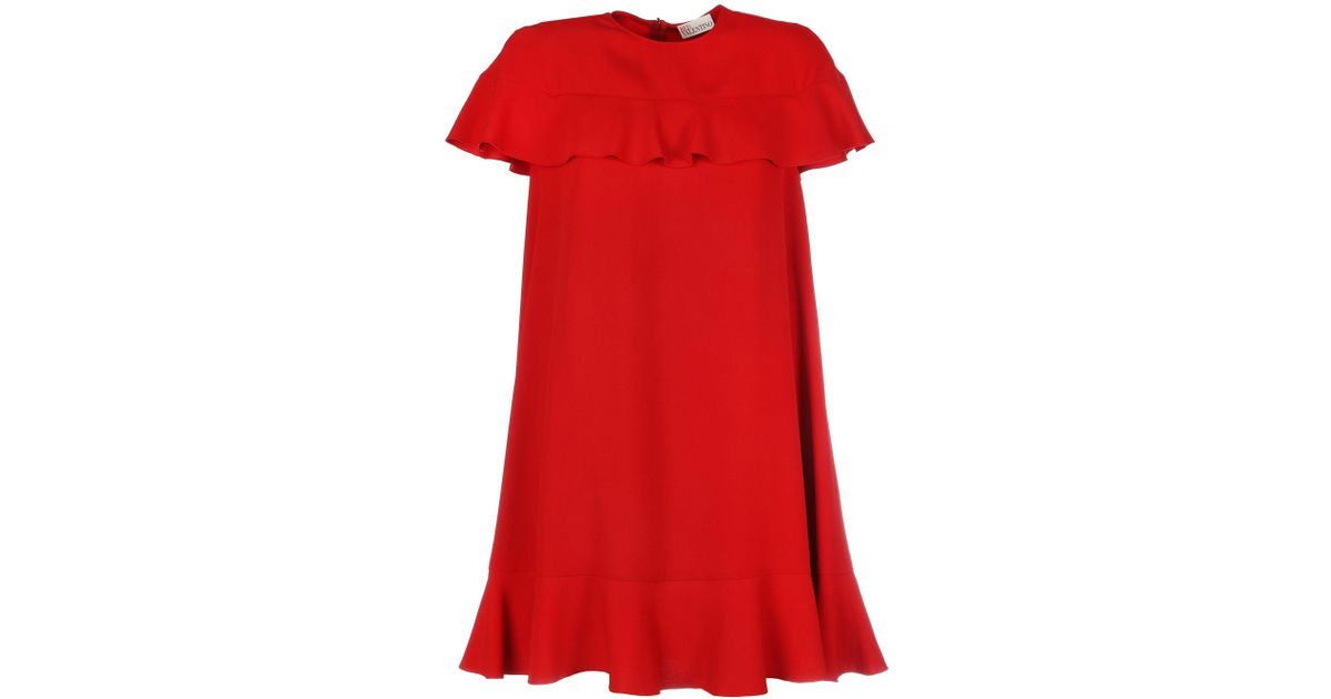 Red Valentino Synthetic Red Acetate Dress Lyst