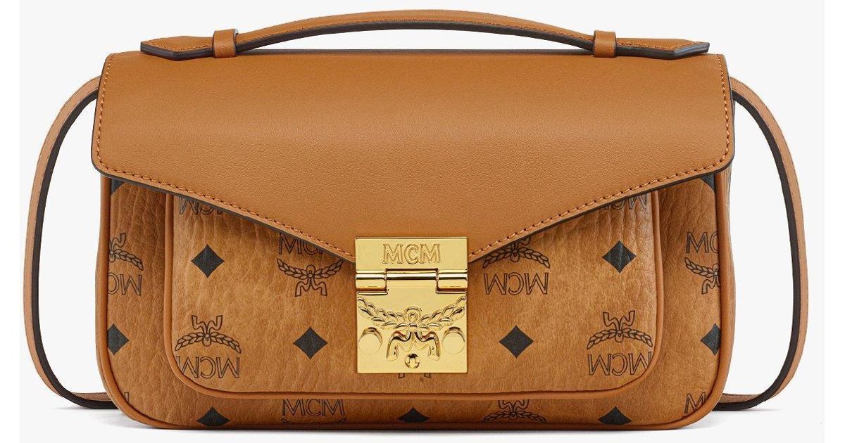 MCM Tracy Crossbody In Visetos in Brown | Lyst