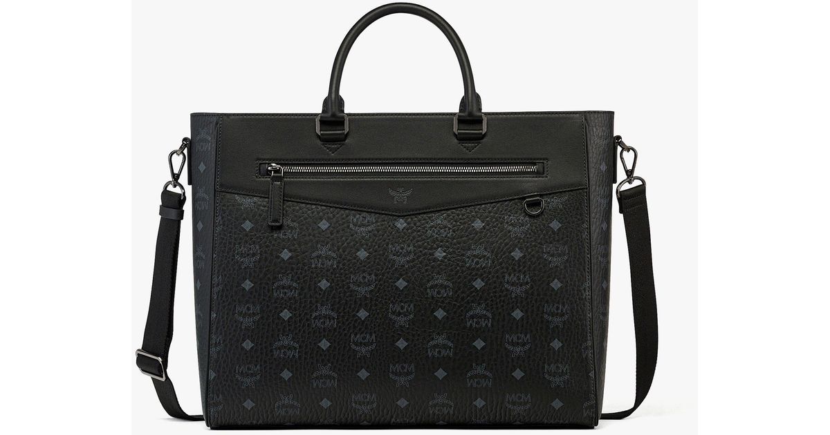 MCM Diamond Tote In Visetos in Black for Men | Lyst