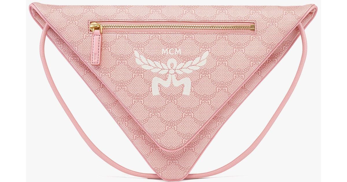 MCM Himmel Triangle Pouch In Lauretos in Pink for Men | Lyst