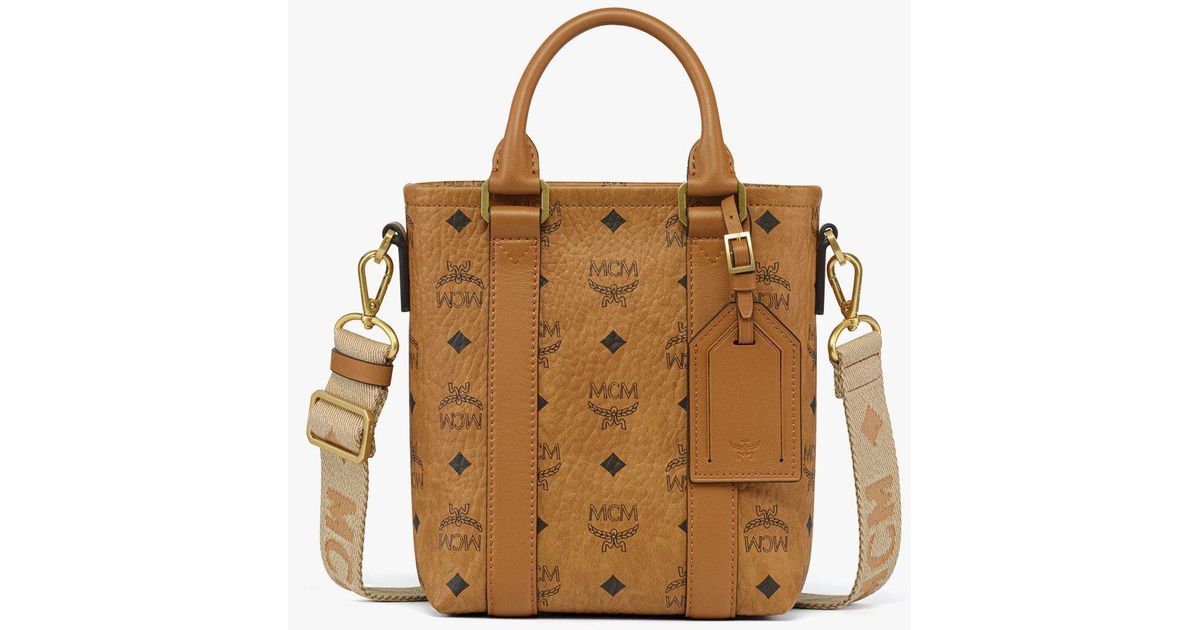 MCM Aren Tote In Visetos in Brown for Men | Lyst