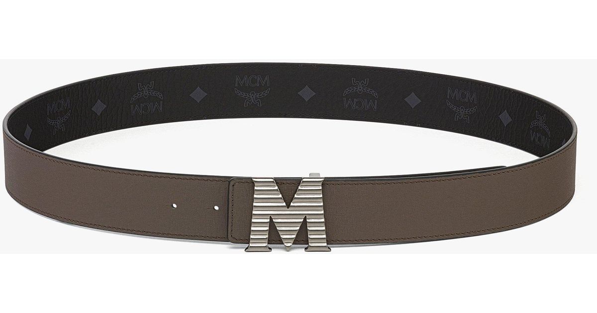 MCM Claus Fluted M Belt 1.5" in Black for Men | Lyst