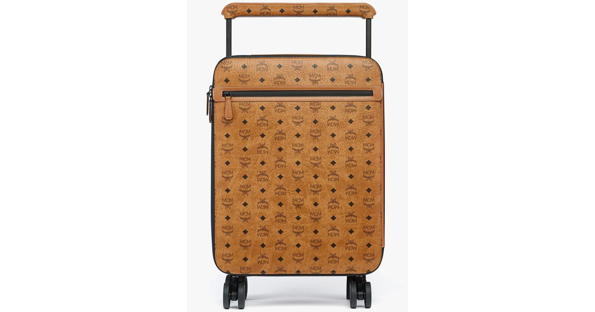 MCM Ottomar Cabin Trolley In Visetos in Brown for Men | Lyst