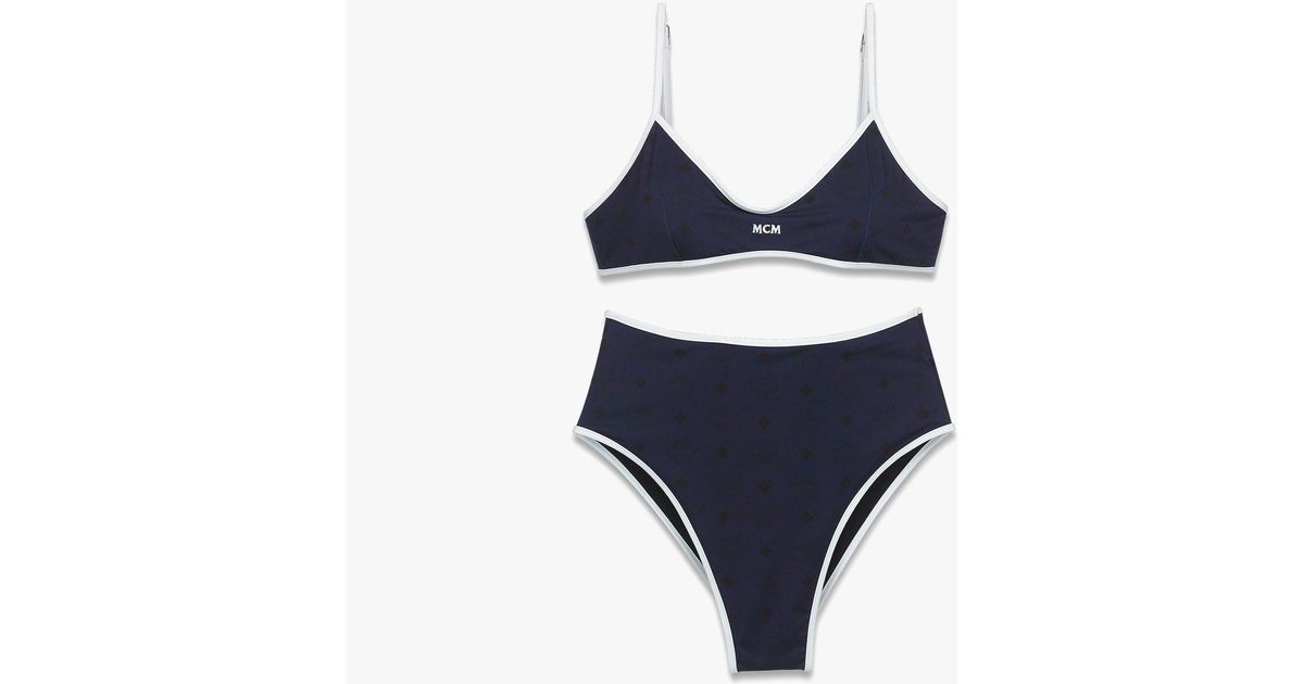 MCM Laurel Logo Bikini in Blue | Lyst