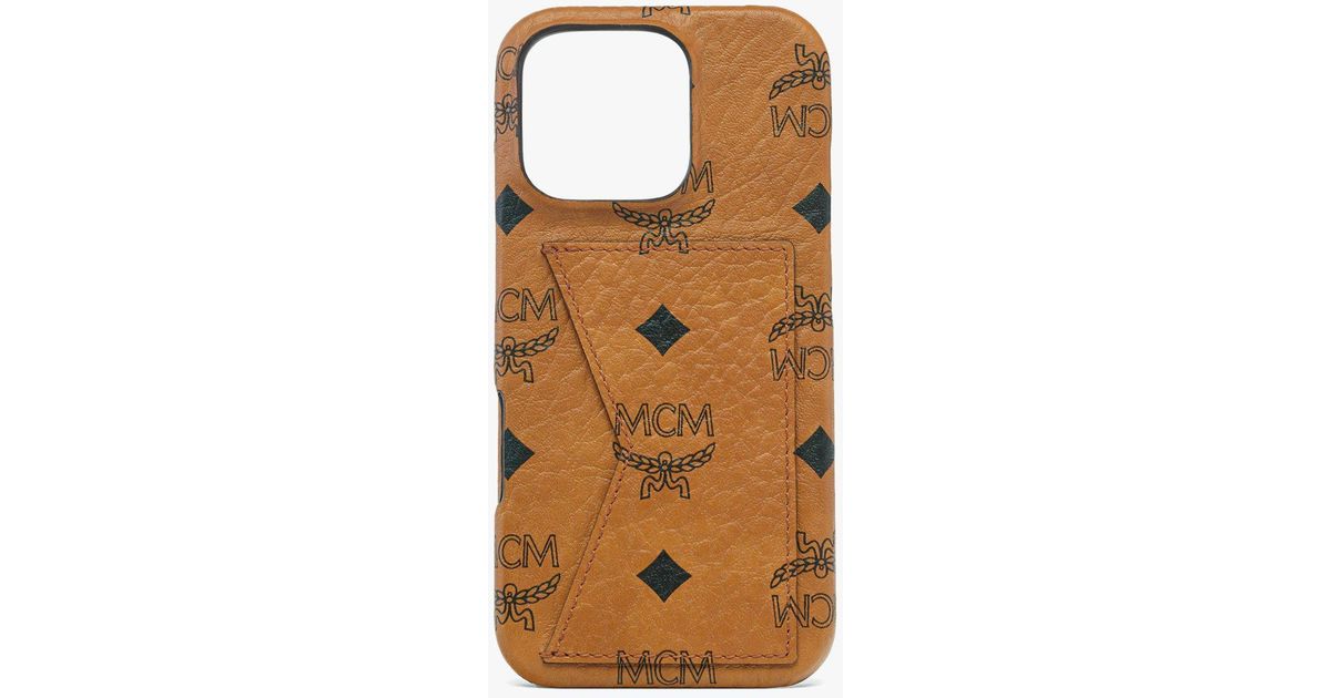 MCM Iphone 16 Pro Case In Visetos in Brown for Men | Lyst
