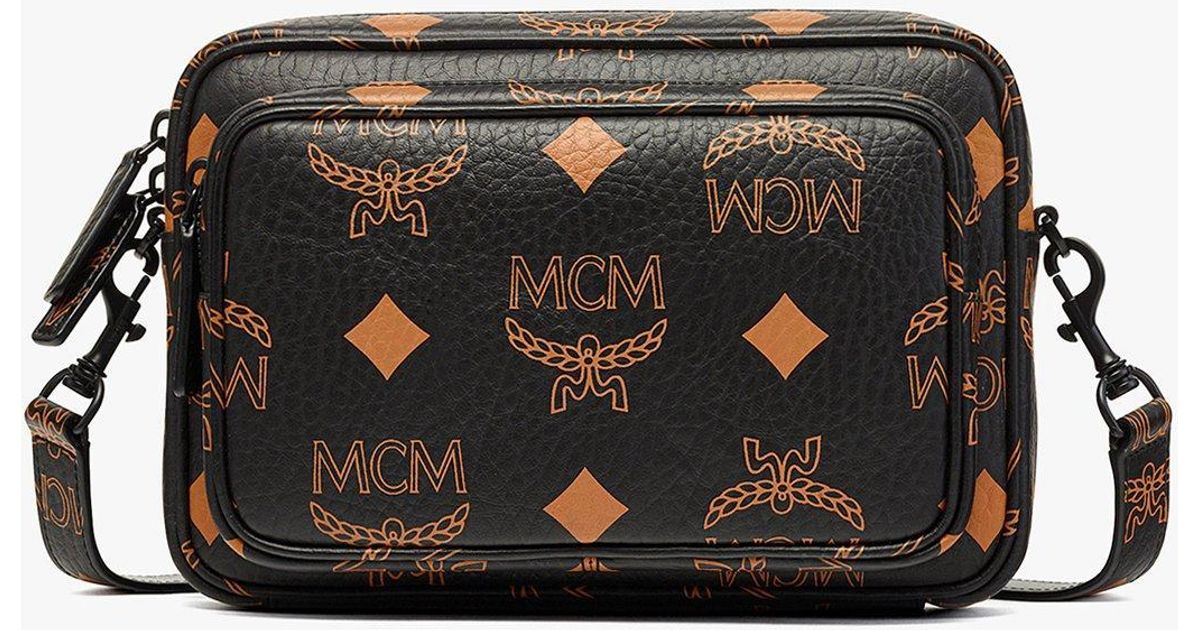 MCM Aren Crossbody In Maxi Visetos in Black for Men | Lyst