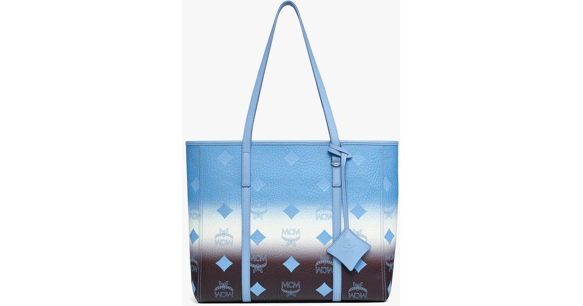 MCM Toni Top-zip Shopper In Gradation Visetos in Blue | Lyst