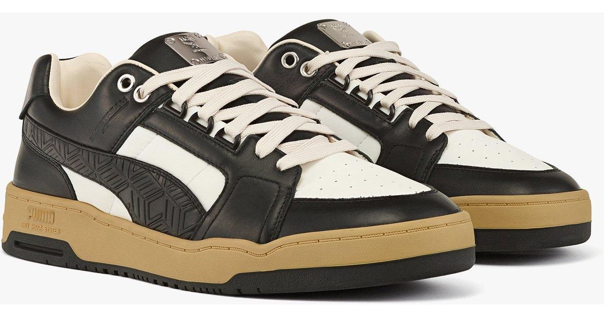 MCM X Puma Slipstream Sneakers In Cubic Leather in Black for Men | Lyst