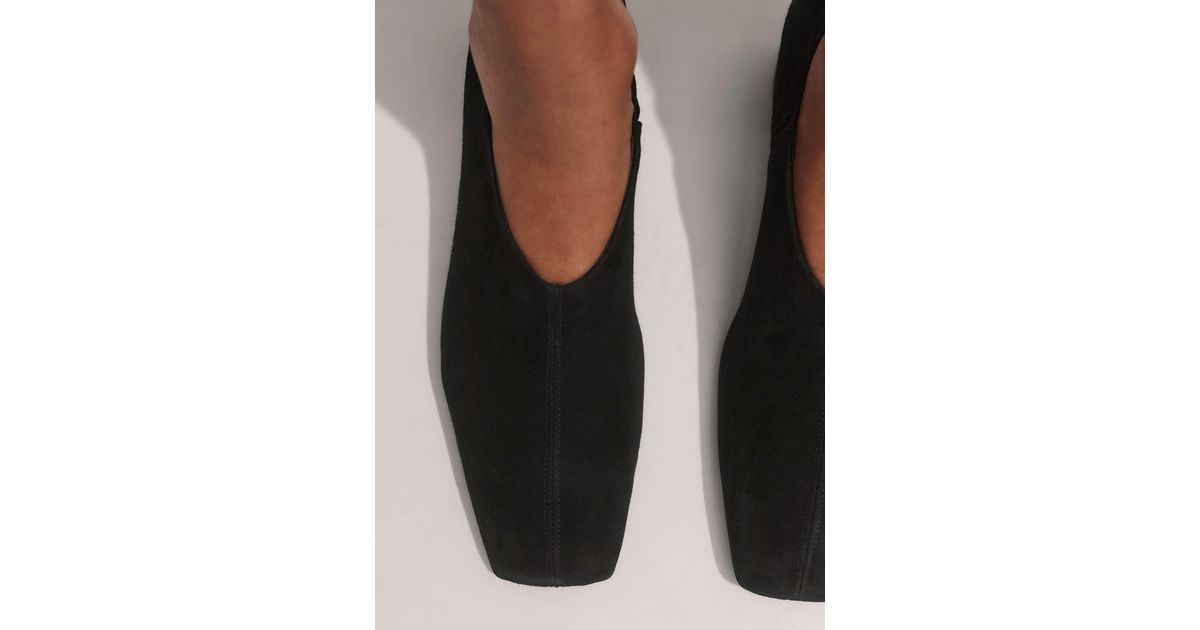 ME+EM High Front Block Heel in Black | Lyst