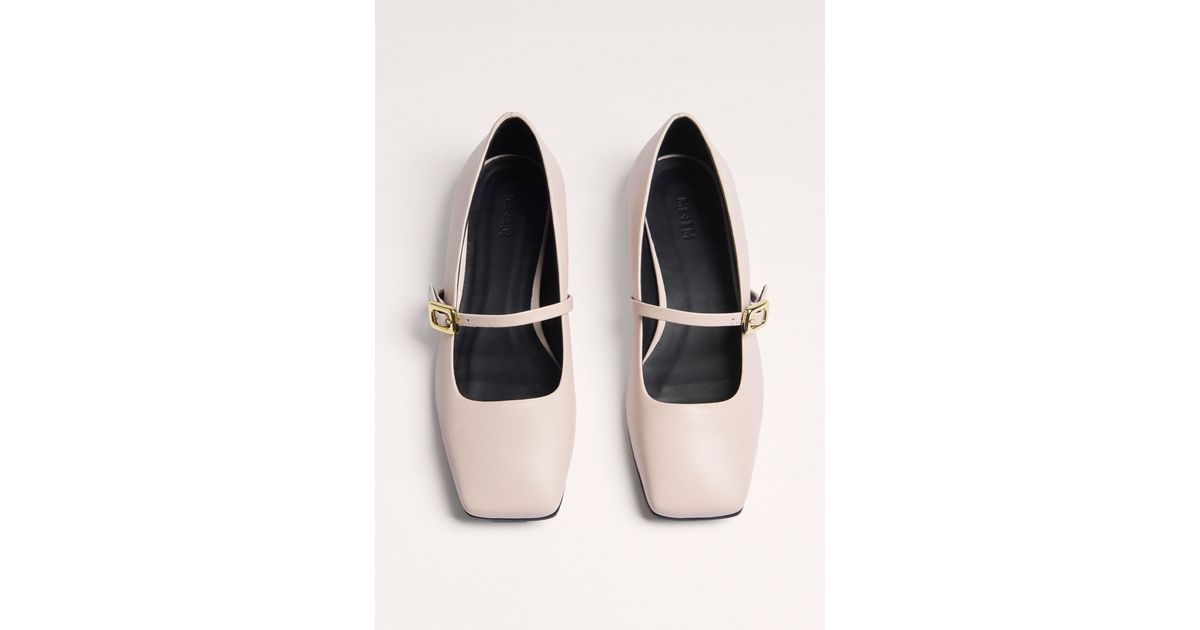 ME+EM Refined Square Toe Ballerina Flat in Black | Lyst UK