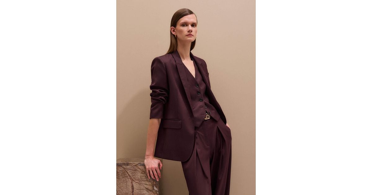 ME+EM Luxe Sharp Shoulder Blazer in Purple | Lyst UK