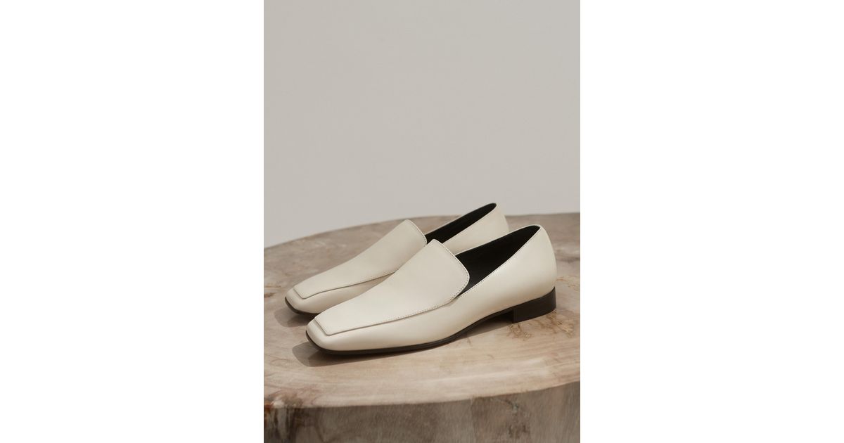 ME+EM Modern Leather Loafer in Natural | Lyst