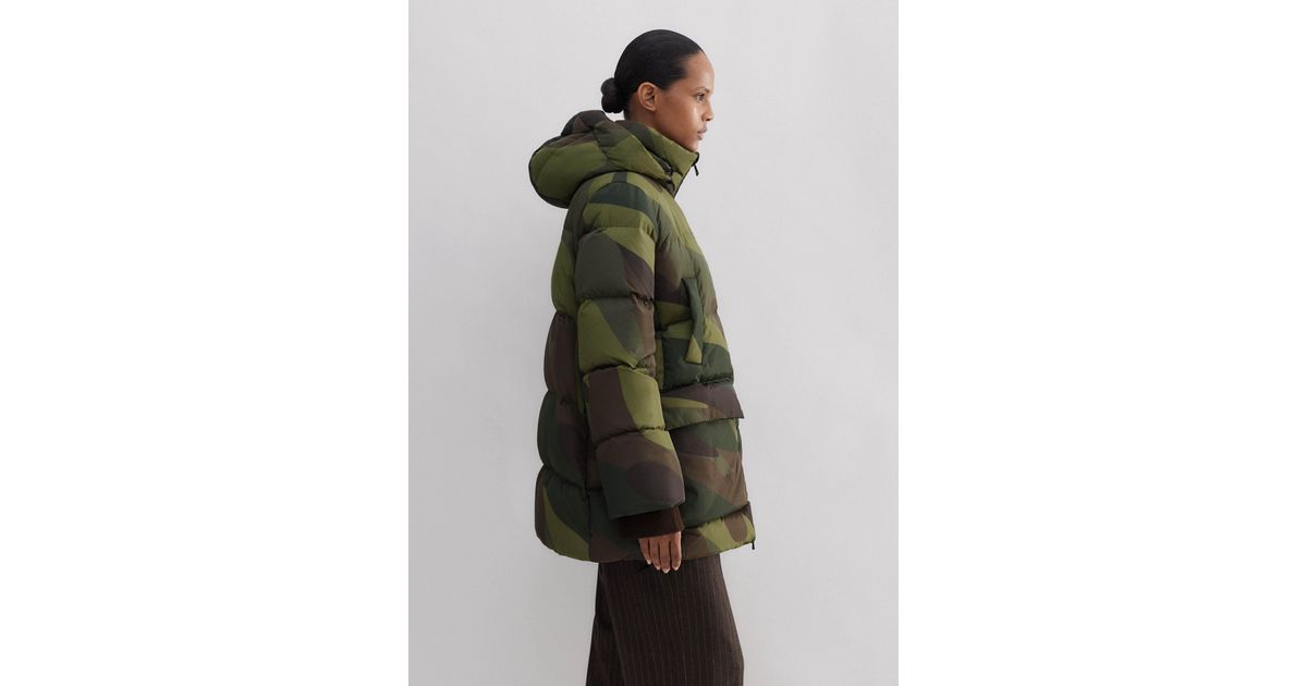 ME+EM Camo Down Puffer Jacket in Green | Lyst UK