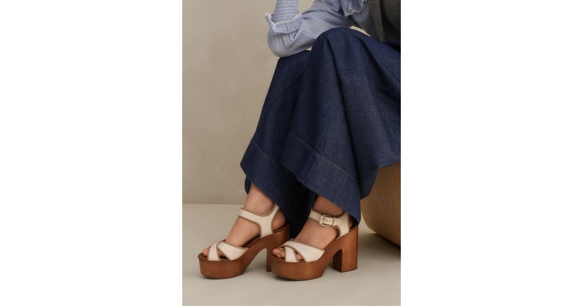 ME+EM 70S Clog Sandal in Blue | Lyst
