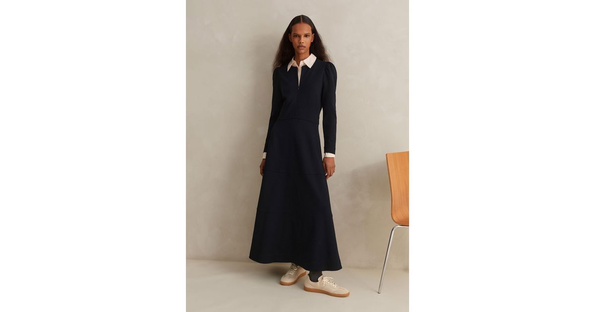 ME+EM Travel Tailoring Fit And Flare Maxi Dress in Blue | Lyst UK