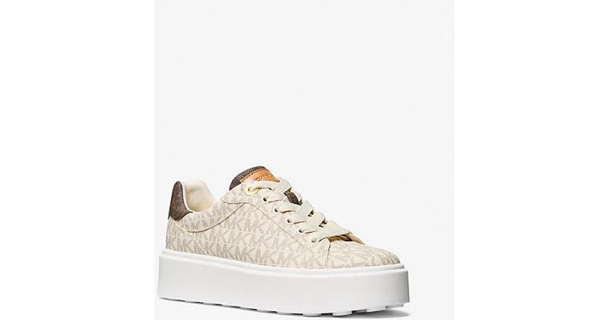 Michael Kors Romey Two-Tone Logo Platform Sneaker in White | Lyst