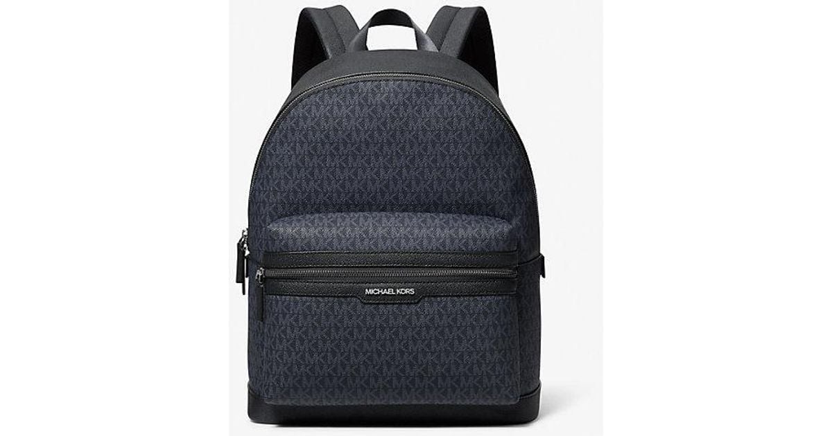 Michael Kors Cooper Signature Logo Backpack in Blue for Men | Lyst