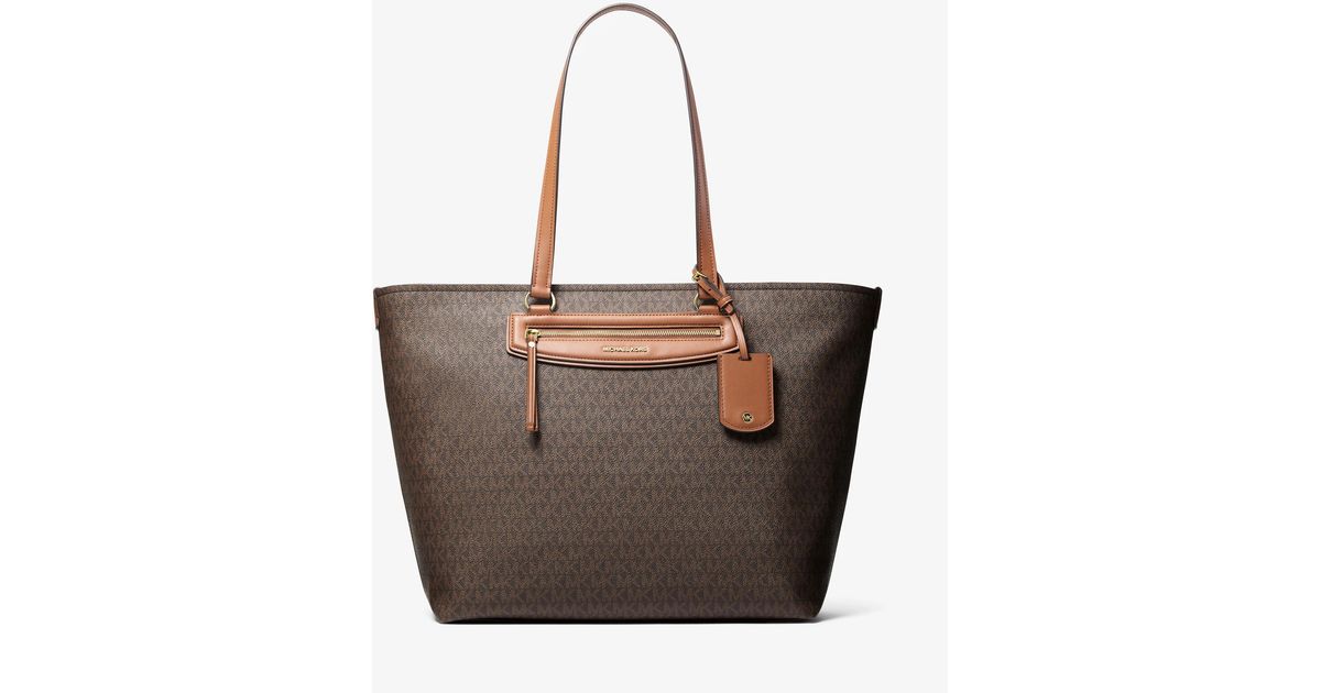 Michael Kors Jet Set Travel Extra-Large Signature Logo Tote Bag in ...