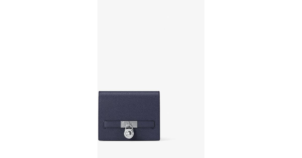 MICHAEL Michael Kors Mk Hamilton Moderne Small Leather Wallet in Blue ...