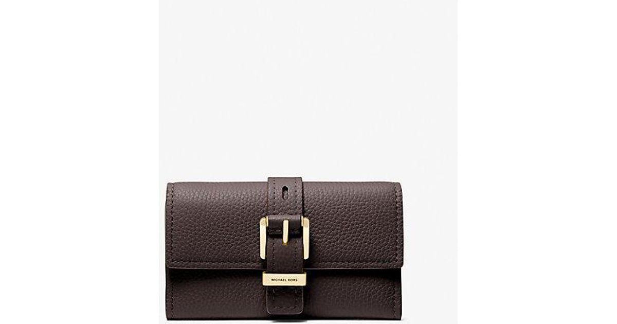 MICHAEL Michael Kors Mk Nolita Medium Pebbled Leather Tri-Fold Wallet ...