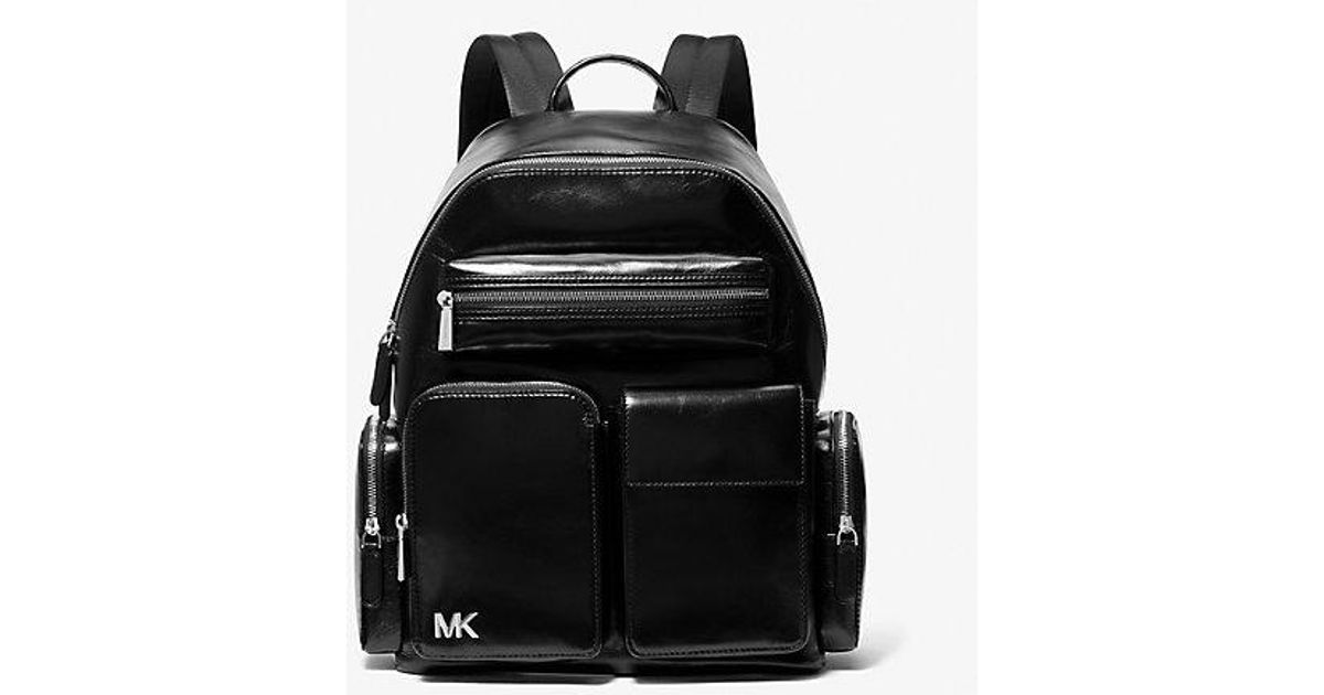 Michael Kors Mk Dakota Leather Cargo Backpack in Black for Men | Lyst