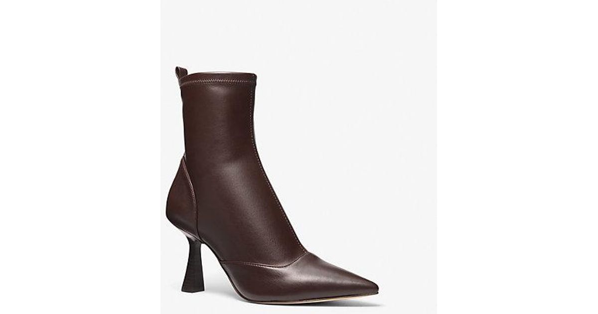 Michael Kors Clara Ankle Boot in Brown | Lyst