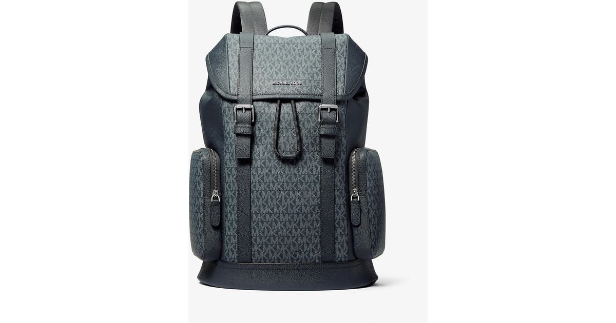 Michael Kors Mk Hudson Signature Logo Backpack in Grey for Men | Lyst UK