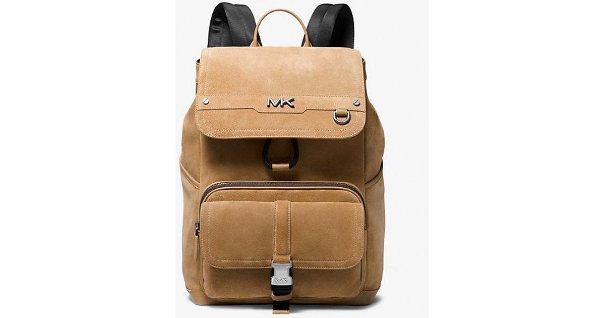 Michael Kors Varick Suede Backpack in Black for Men | Lyst
