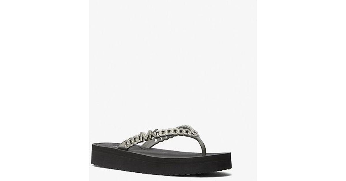 Michael Kors Zaza Platform Flip Flop in White | Lyst