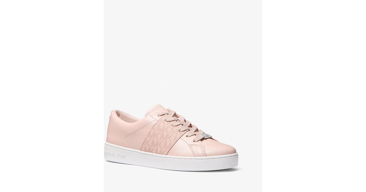 MICHAEL Michael Kors Mk Keaton Signature Logo Stripe Trainers in Pink ...