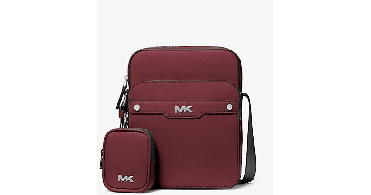 Michael Kors Rivington Leather Flight Bag in Purple for Men | Lyst