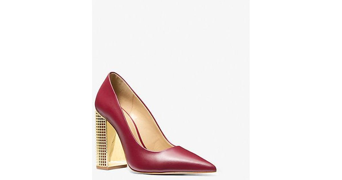 Michael Kors Maxine Leather Pump in Pink | Lyst