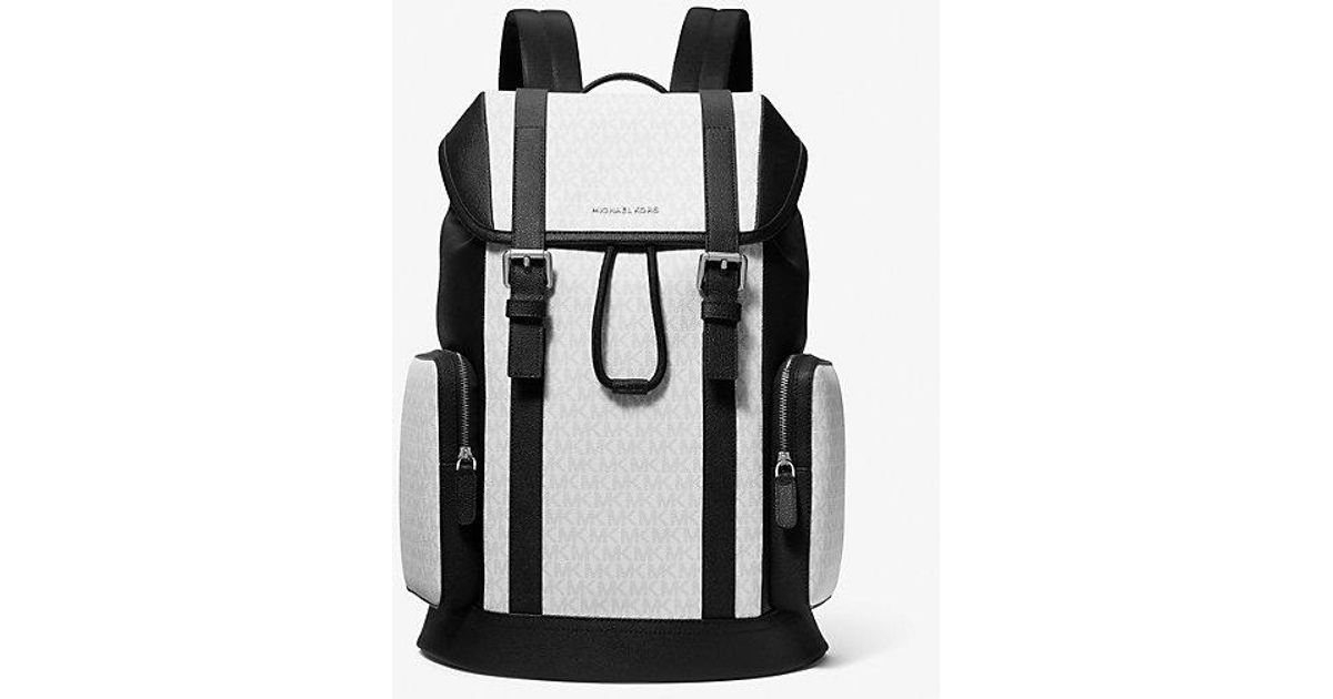 Michael Kors Hudson Signature Logo Backpack in Black for Men | Lyst