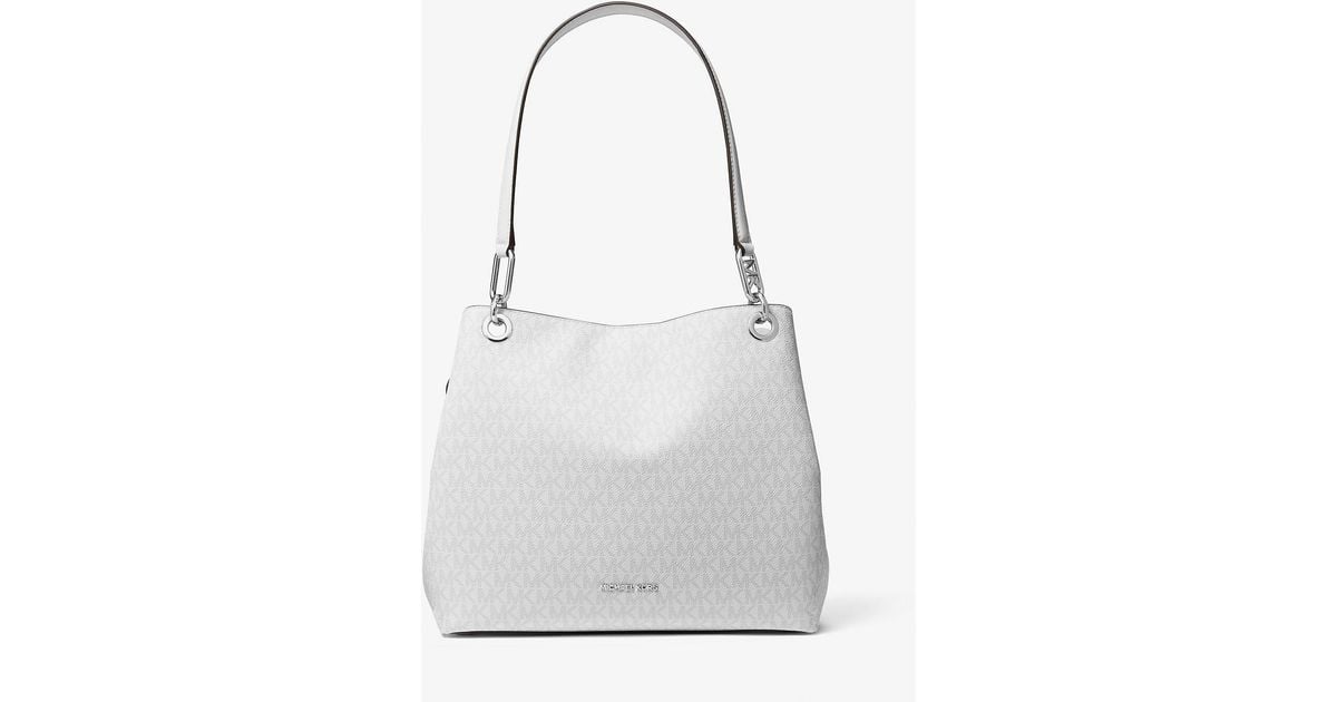 MICHAEL Michael Kors Mk Kensington Large Signature Logo Tote Bag in Grey | Lyst UK