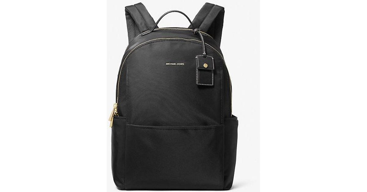 Michael Kors Sable Large Nylon Backpack in Black | Lyst