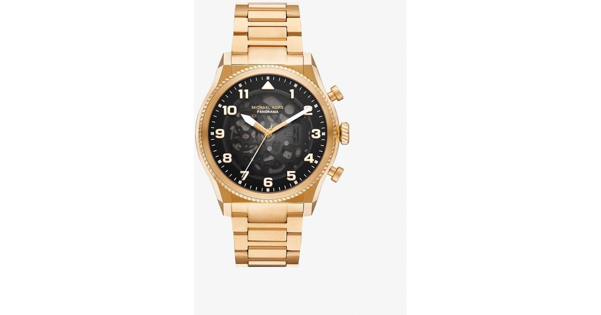 Michael Kors Mk Oversized Panorama-Tone Watch in Metallic for Men | Lyst UK