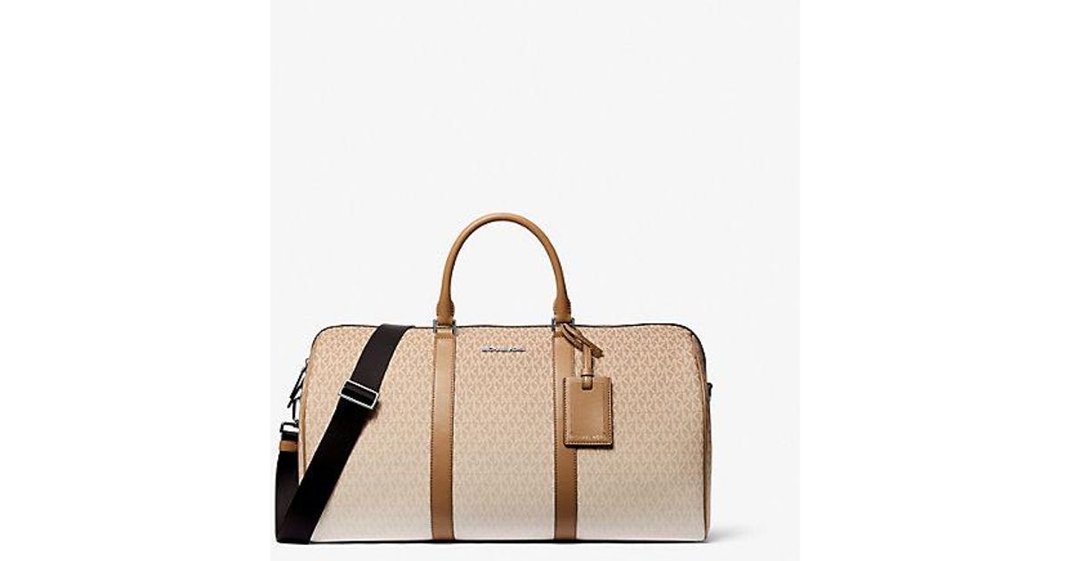 Michael Kors Cooper Ombré Signature Logo Weekender Bag in Natural for ...
