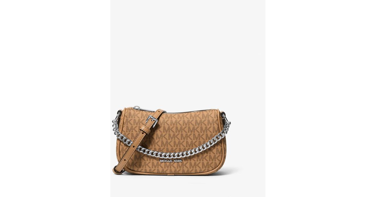 Michael Kors Outlet Mk Carmela Small Signature Logo Crossbody Bag in ...